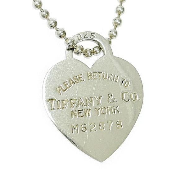 Tiffany & Co. | Jewelry | Tiffany Return To Heart Tag Necklace Silver ...